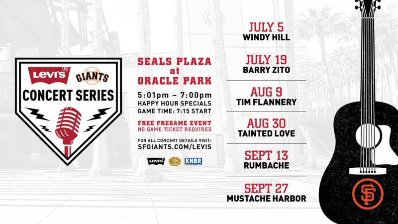 Free Summer Concerts at Oracle Park in San Francisco at Oracle