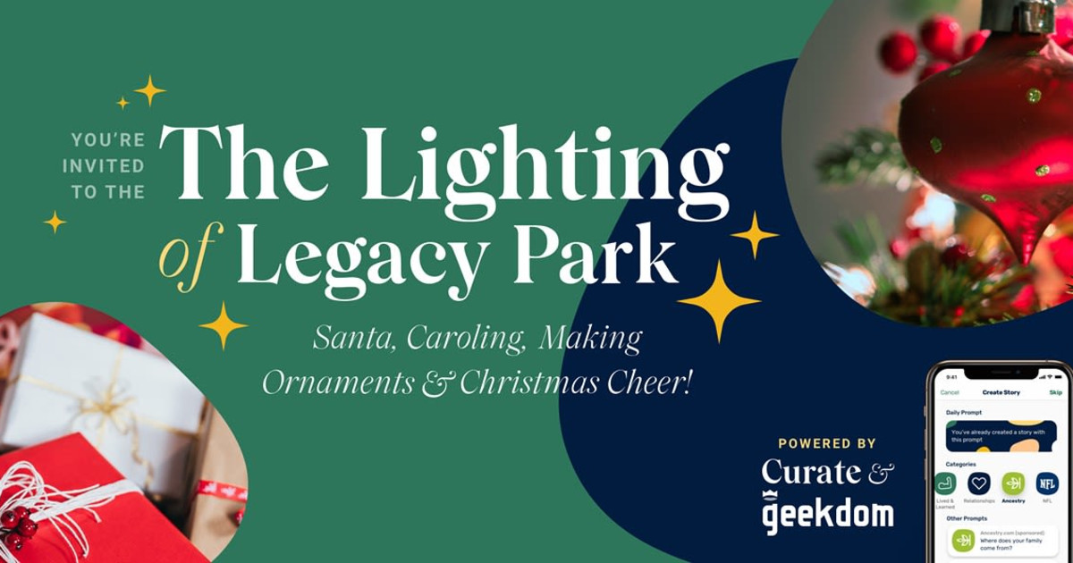 The Lighting of Legacy Park in San Antonio at Legacy Park: 103 W.