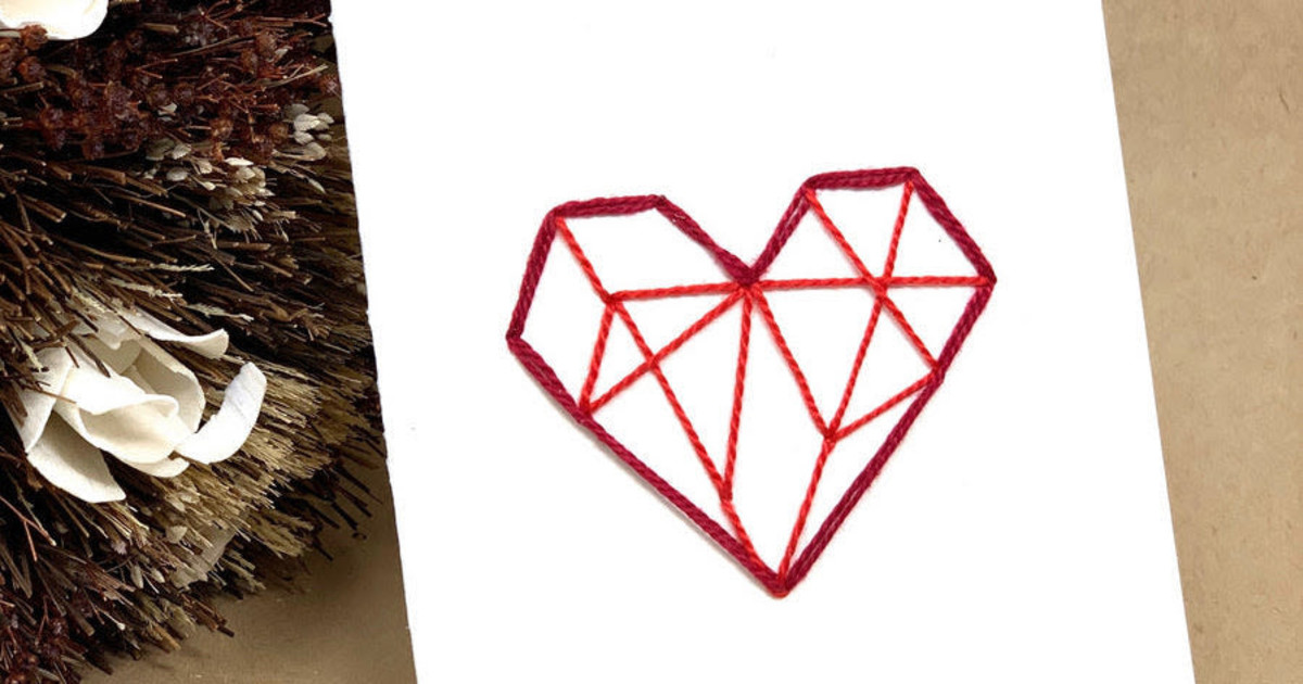 Hand-Threaded Fiber Heart Card Workshop in Bee Cave at New Origin