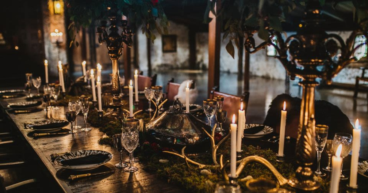 Medieval Feast Table Setting
